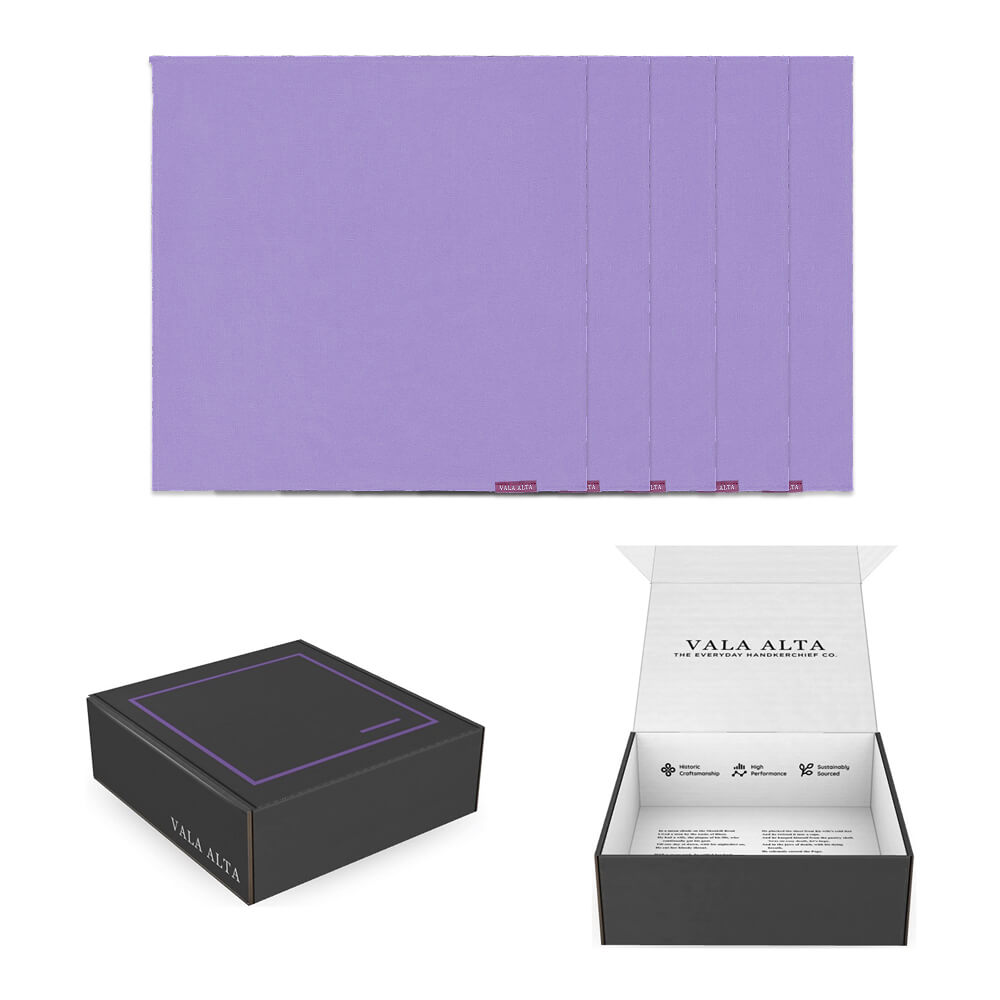 Lavender - Irish Linen Handkerchief - Made in the USA - 16" – Vala Alta