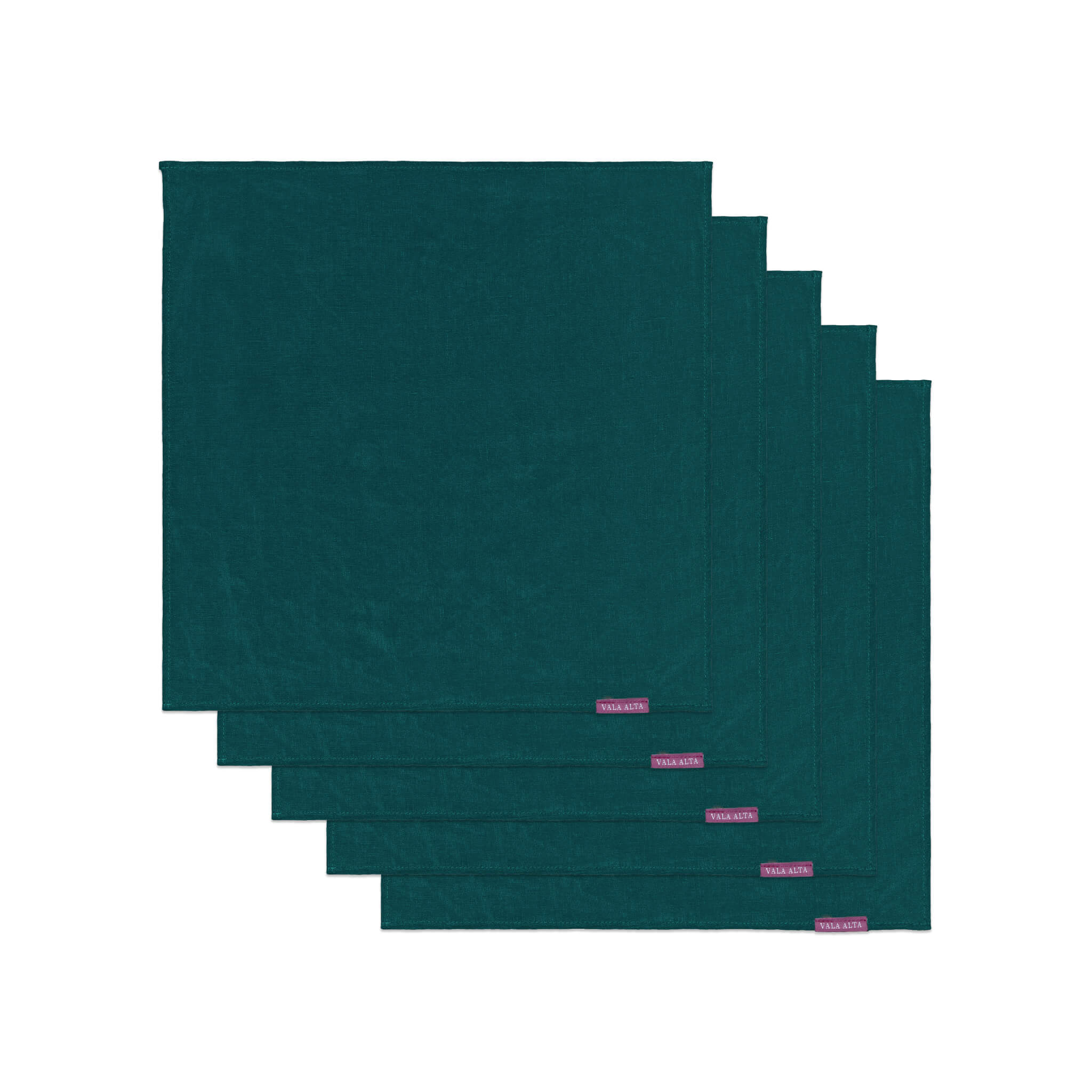 Blue Green - Irish Linen Handkerchief - Made in the USA - 16" – Vala Alta